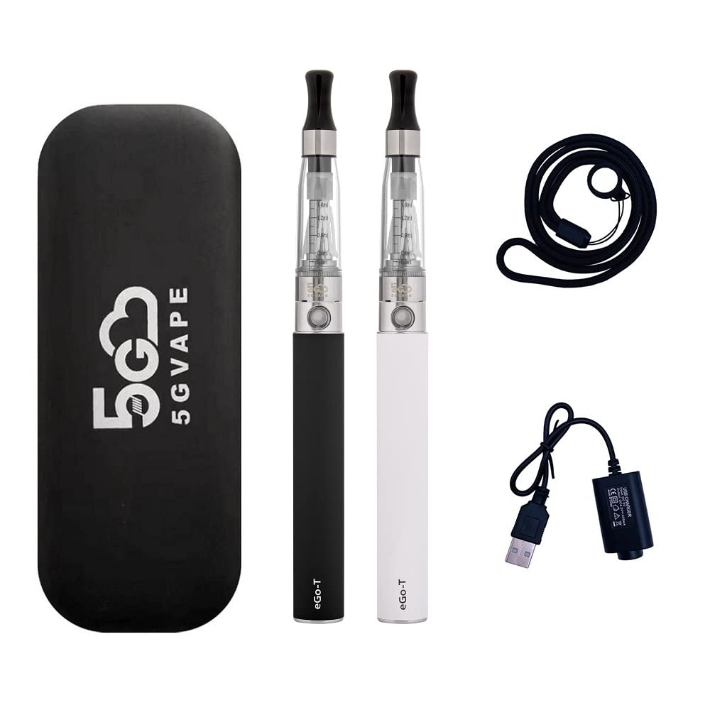 5GVAPE eGo T 1100mAh Rechargeable Battery Electronic Cigarette 2 Packs ...
