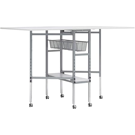 Sewing Online Quilting/Fabric Cutting Table, Grid Top with Silver Legs ...