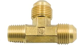 Amazon.com: Legines Brass Flare Fitting, SAE 45 Degree Male Run Tee, 3/ ...