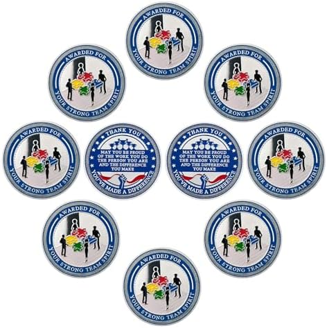 Amazon.com : 10Pcs Team Spirit Award Coins Set Appreciation Gifts for ...