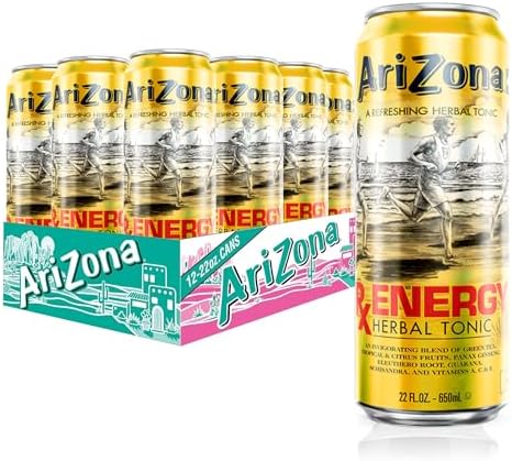 Amazon.com : AriZona Rx Energy, Herbal Tonic with Green Tea and Citrus ...