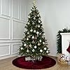 Amazon.com: Starry Dynamo Ruffled Velvet Christmas Tree Skirt with Foam ...