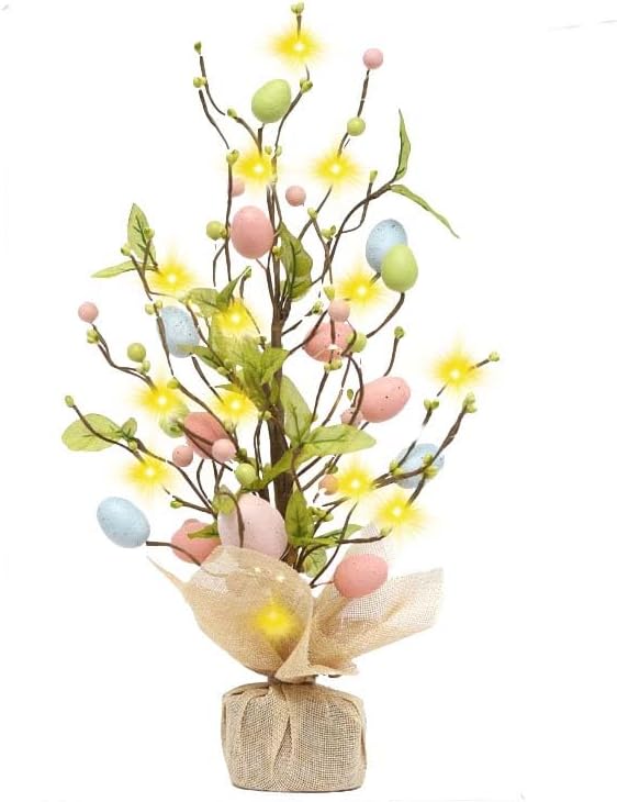 Amazon.com: Easter Decorations Indoor 18 Inch Lighted Artificial Easter ...