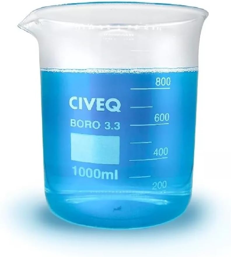 Vaso de precipitado vidrio graduado (1000ml) : Amazon.com.mx: Hogar y Cocina