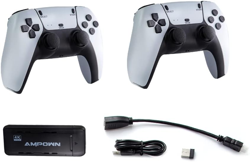Amazon.co.jp: Daconovo Ampown U9 TV ゲーム スティック 2 つの 2.4G コントローラー付き レトロ ...