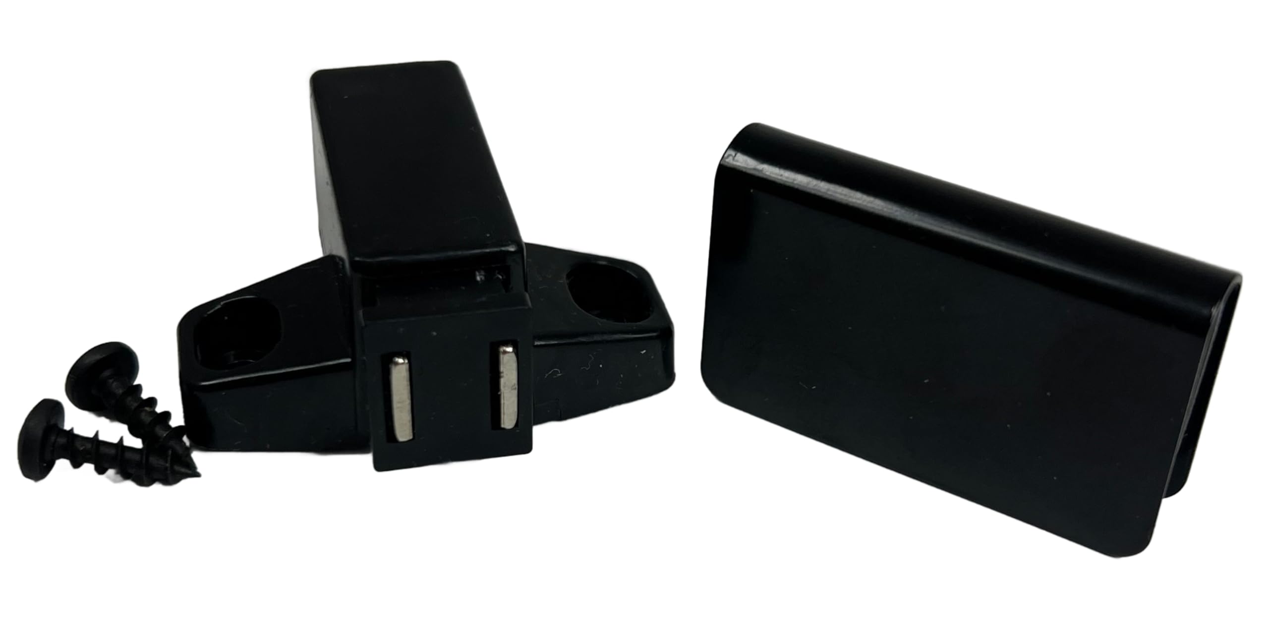 Magnetic Pressure Push Latch 1k Pull with Matching Strike Plate (Black ...