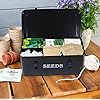 Amazon.com : Xbopetda Seed Saving Box, Metal Seed Bin, Seed Storage ...