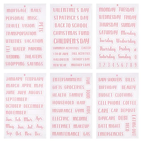 GORGECRAFT 117Pcs Cash Envelope Labels Stickers A6 Budget Binder Labels ...