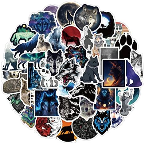 A5 Sticker Sheet Wolves Vinyl Stickers - Wolf Paws Wild Animals ...