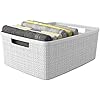 Amazon.com: Curver Set of 6 Jute Medium Decorative Plastic Organization ...
