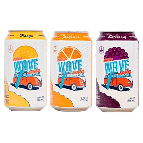 New Wave Sparkling Soda Water Made with Real Fruit Juice, Seltzer ...
