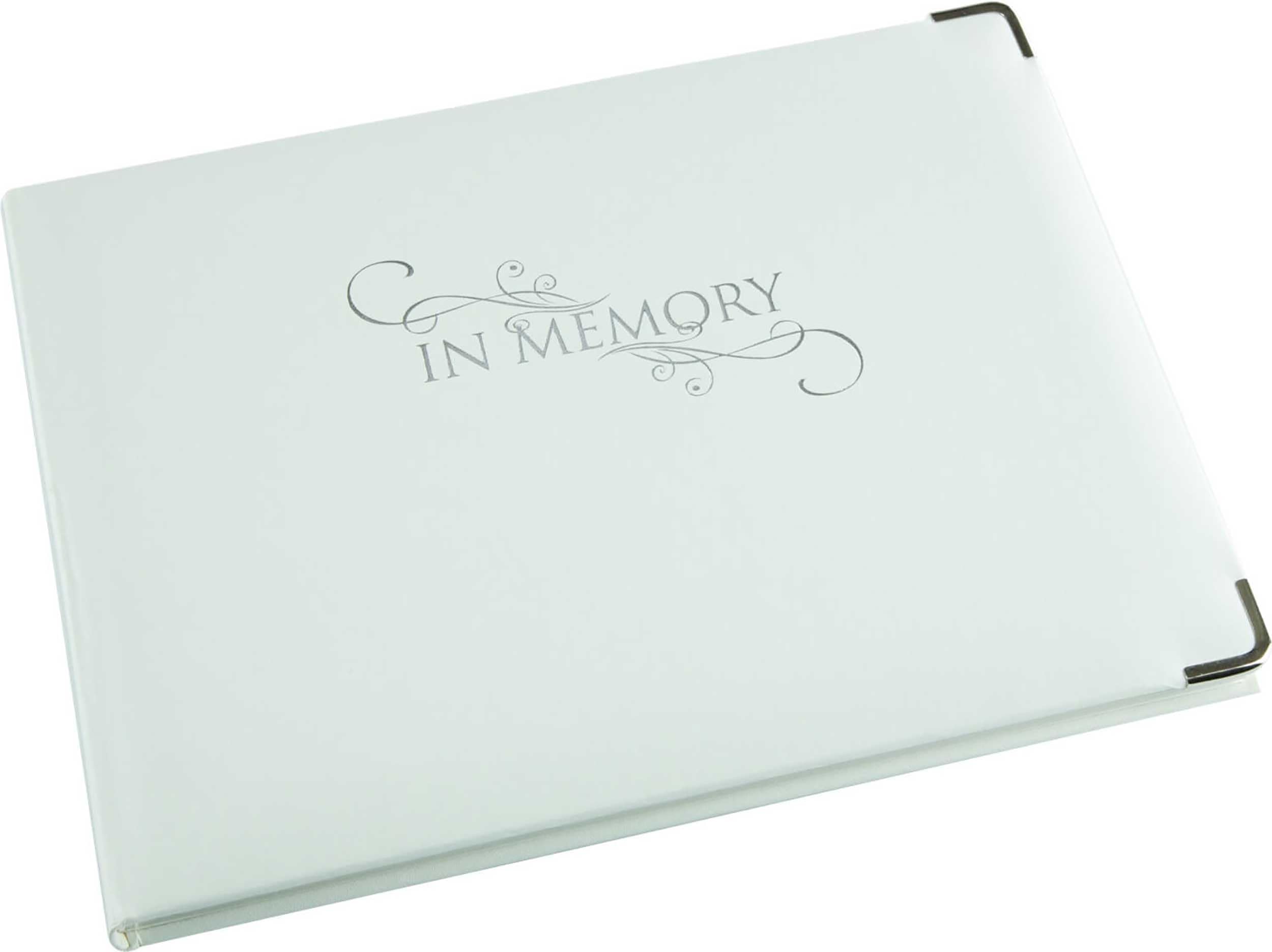 Esposti In Memory - Condolence Book - 96 Pages with Silver Gilt Edge ...