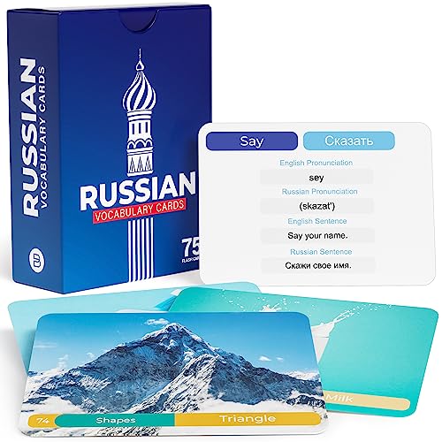 Snapklik.com : Russian Vocabulary Flash Cards - 75 Beginner Vocab
