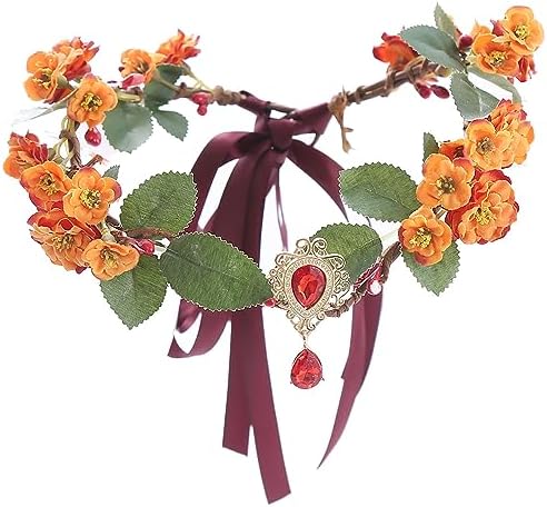 Amazon.com : Dolkoic Fairy Flower Crown Headband Elf Garland Boho ...