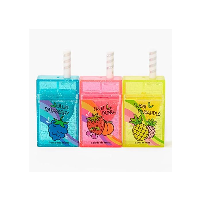 Buy Claire’s Juice Box Lip Balm Set for Kids, Girls, Assorted Fruit ...