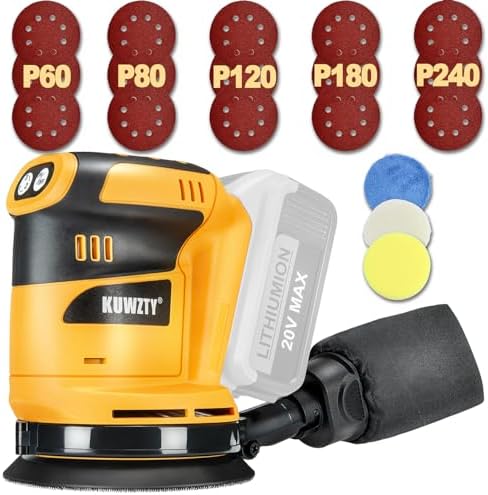 KUWZTY Random Orbit Sander for DEWALT 20v Battery, 5-Inch Variable ...