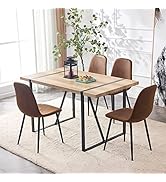Amazon.com - gopop 5 Piece Dining Table Set, Modern Dining Chairs Set ...