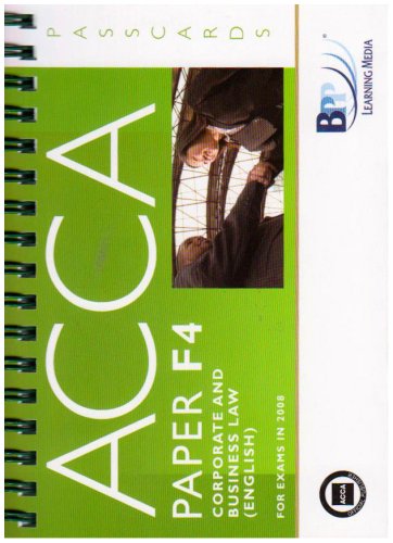 ACCA - F4 CORP & BUSINESS LAW ENG: Fundamentals paper F4 (ACCA - F4 ...