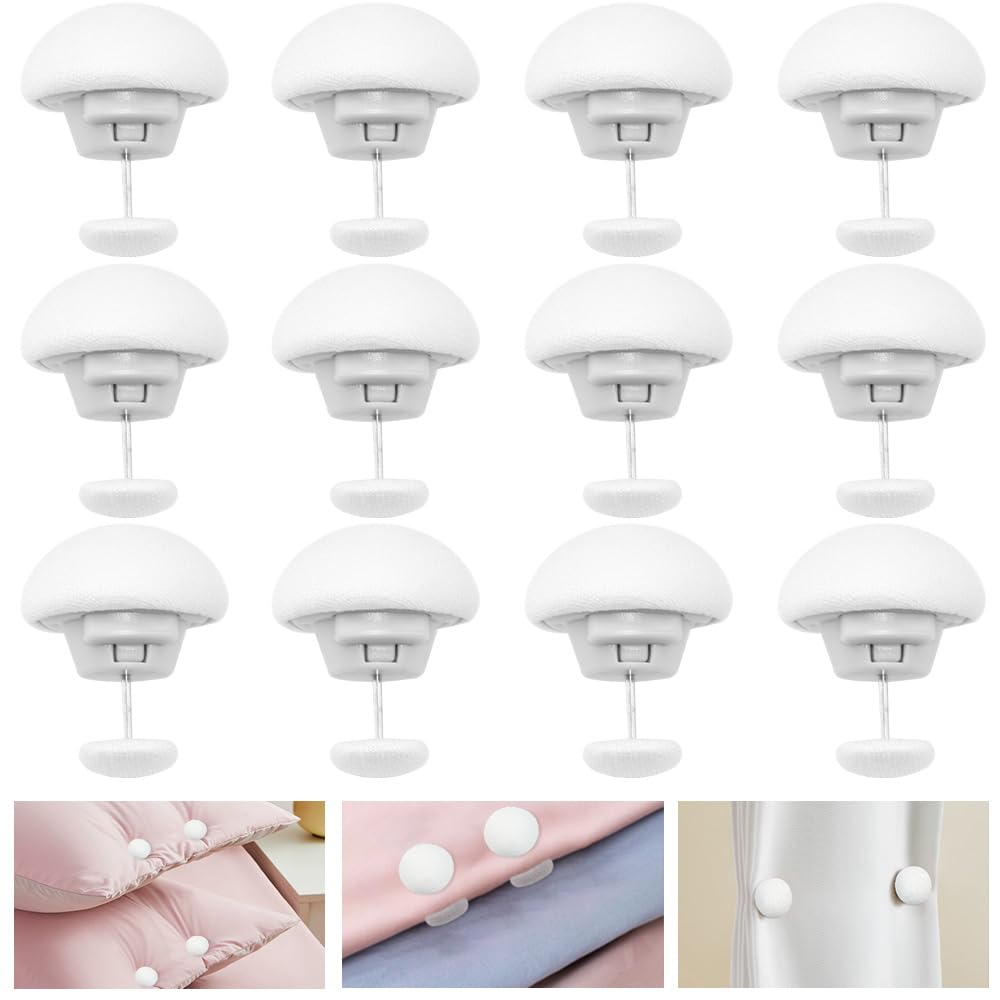 ADERTOS 12 PCS Mushroom Duvet Clips Non-Slip Duvet Fixing Holder Quilt ...
