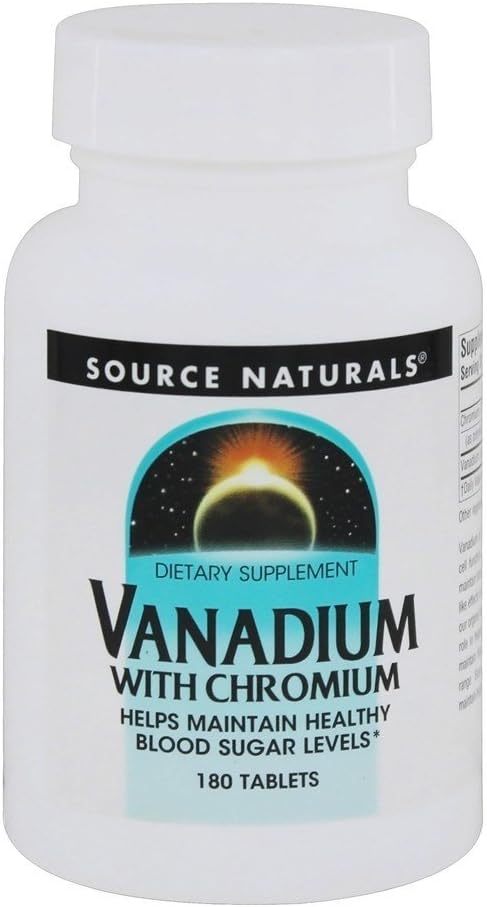 Amazon.com: Source Naturals, Vanadium with Chromium 200 mcg 180 Tablets ...
