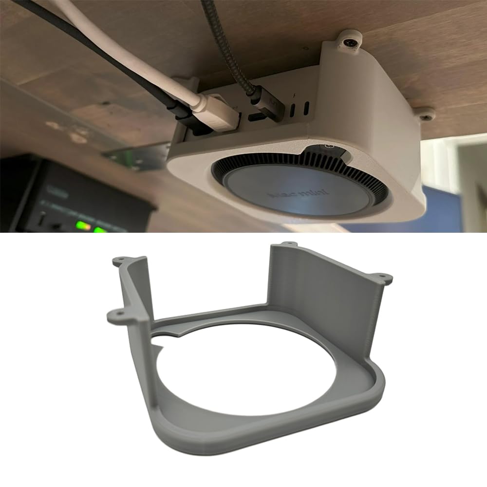 Amazon.com: Under Desk Mount Stand for Mac Mini M4/M4 Pro 2024, Space ...