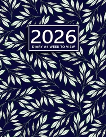 2026 Diary A4 Week to View: Planner from January 2026 to December 2026, 12 Months Diary, Green ...