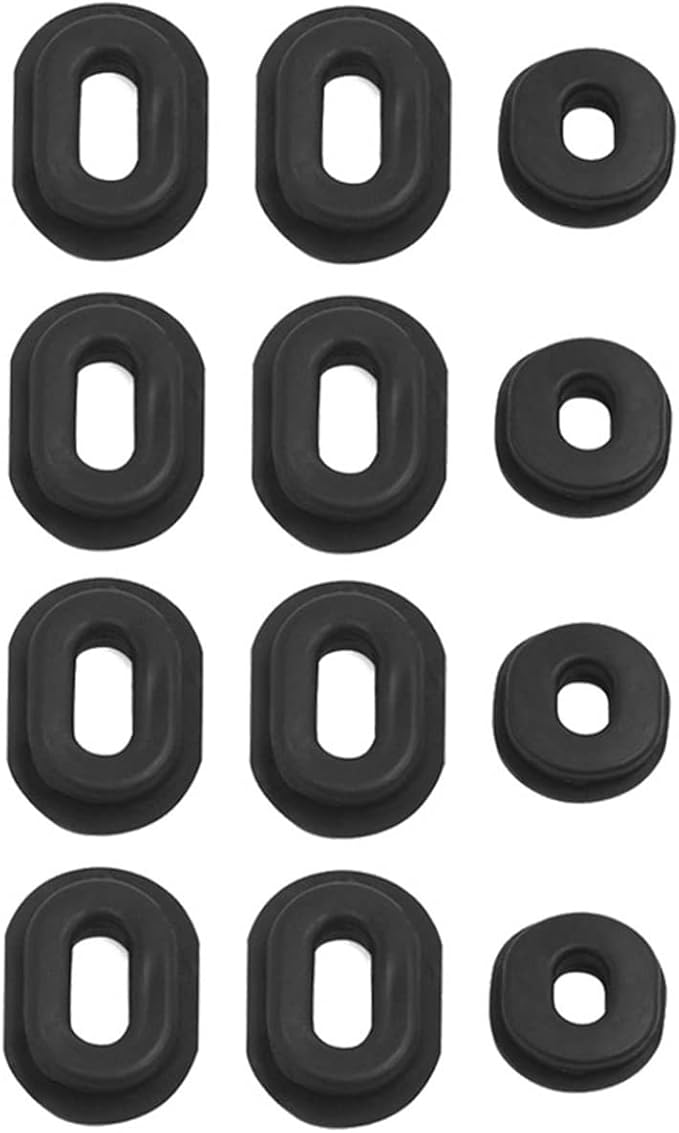 Amazon.com: ADJAN MMRYP Set of 12 Side Panel Black Rubber Grommets ...