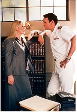 JAG David James Elliot as Harmon Rabb Jr. Leaning on Bookshelf Talking ...