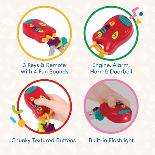 Snapklik.com : Battat Toy Keys Set 3 Keys & Remote