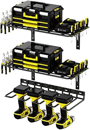 Mutool Power Tool Organizer Storage Rack Wall Mount Drill Holder for 4 ...
