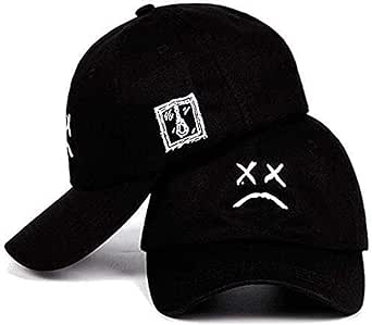 Amazon.com: SHENGQXGLL Sad Boys Baseball Caps Crying Face Embroidery ...
