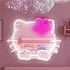 Amazon.com: Anime Hello Kit Mirror Neon sign Dimmable Led Neon Mirror ...