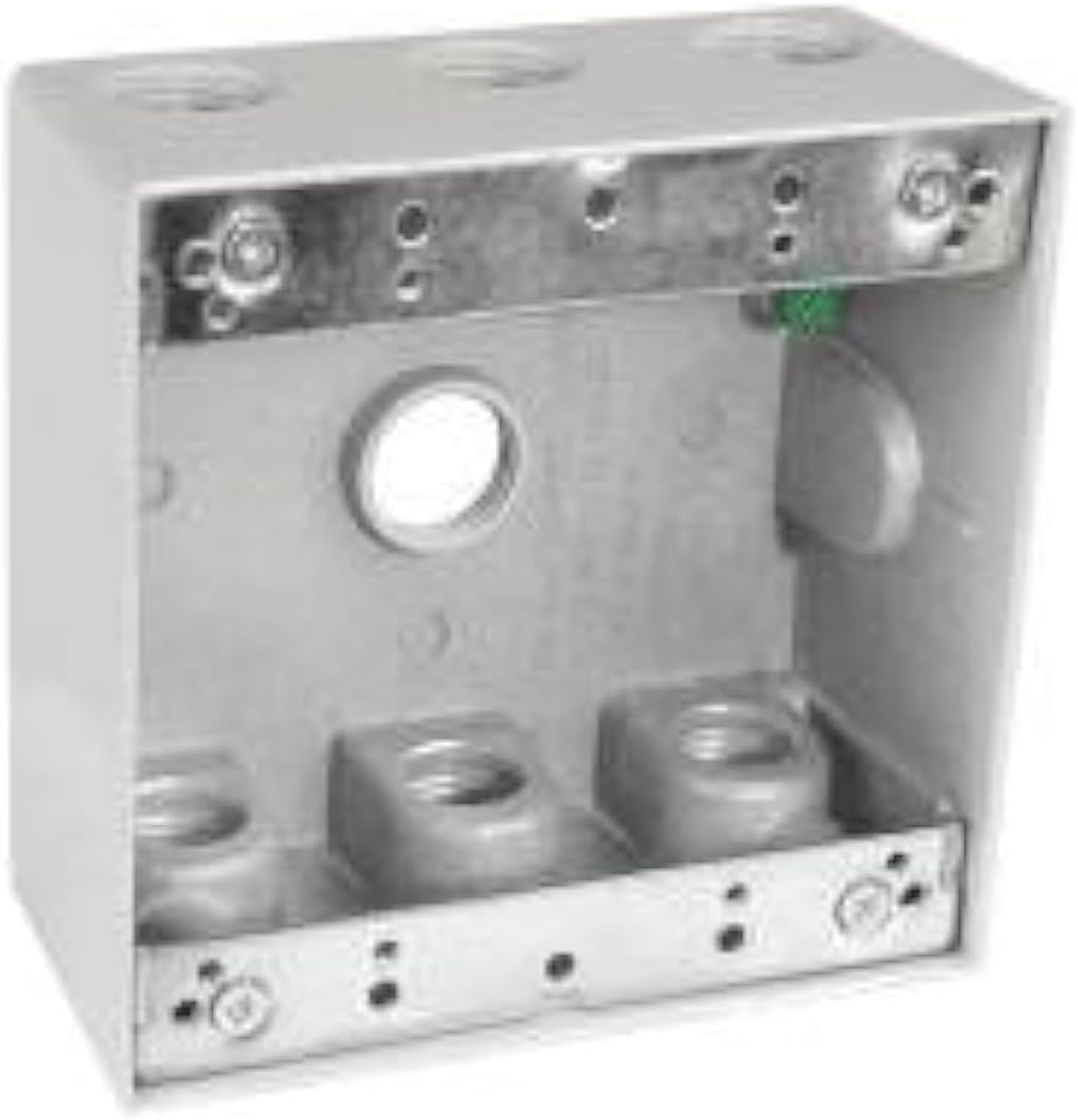 3 Gang Bell Gray Outdoor Triple Electrical Weather Proof Deep Box 7 ...