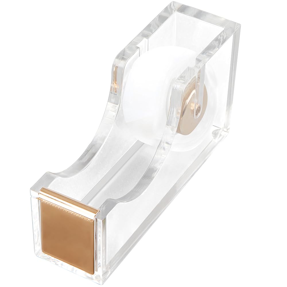 Acrylic Gold Tape Dispenser Clear Acrylic Desk Dispenser Kit Modern ...