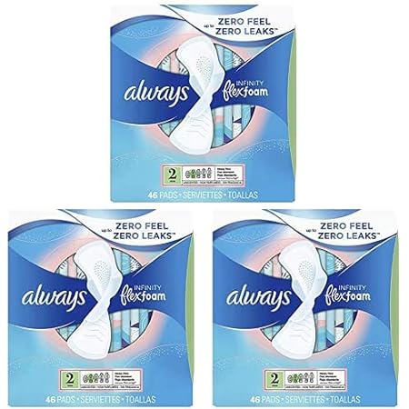 Amazon.com: Always Infinity Feminine Pads For Women, Size 3 Extra Heavy ...