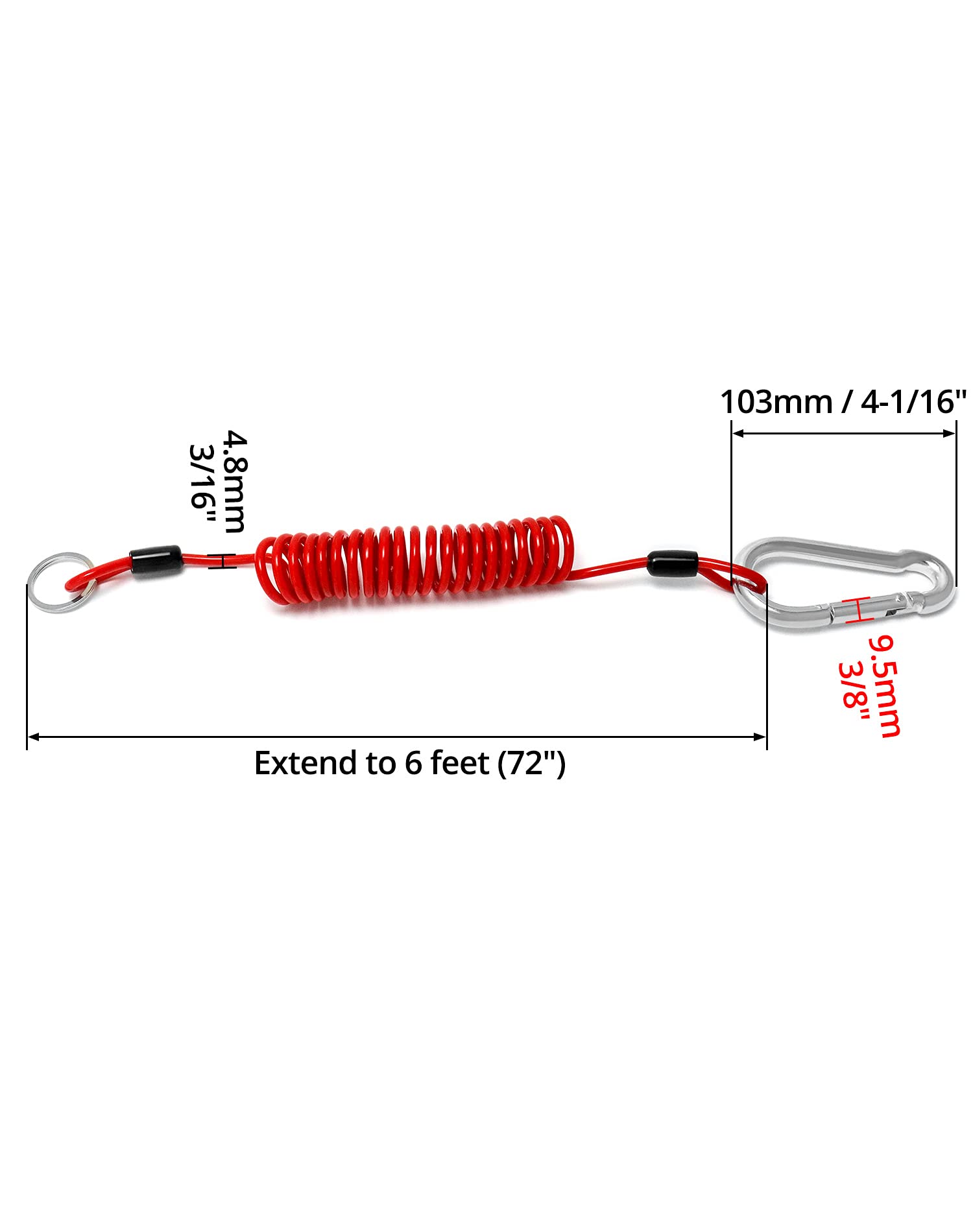 Snapklik.com : QWORK Breakaway Trailer Cable, 4 Pack 6 Ft Trailer Brake ...