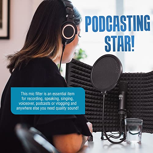 Snapklik.com : AxcessAbles 6 Inch Dual Layer Nylon Studio Microphone ...