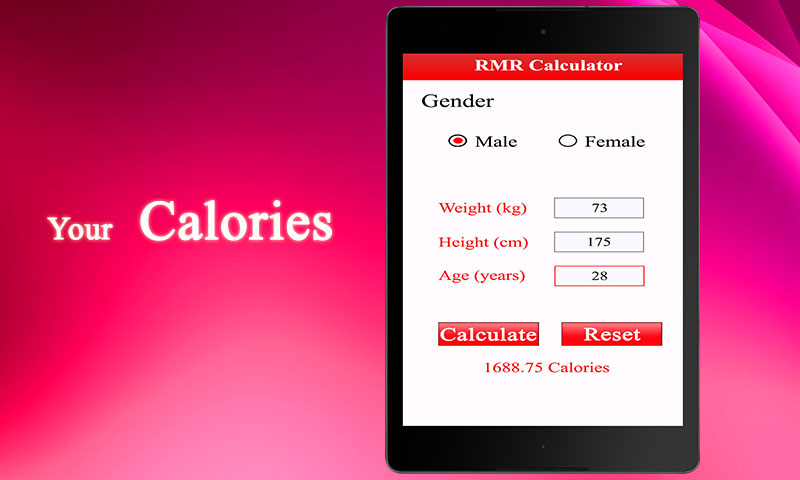 RMR Calculator - App on Amazon Appstore