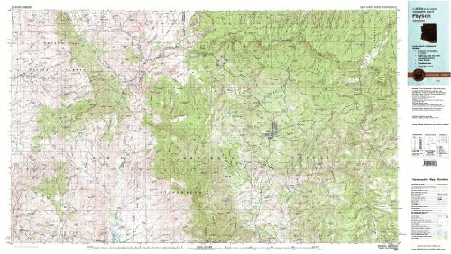 Payson Arizona 1:100,000-scale USGS Topographic Map: 30 X 60 Minute ...