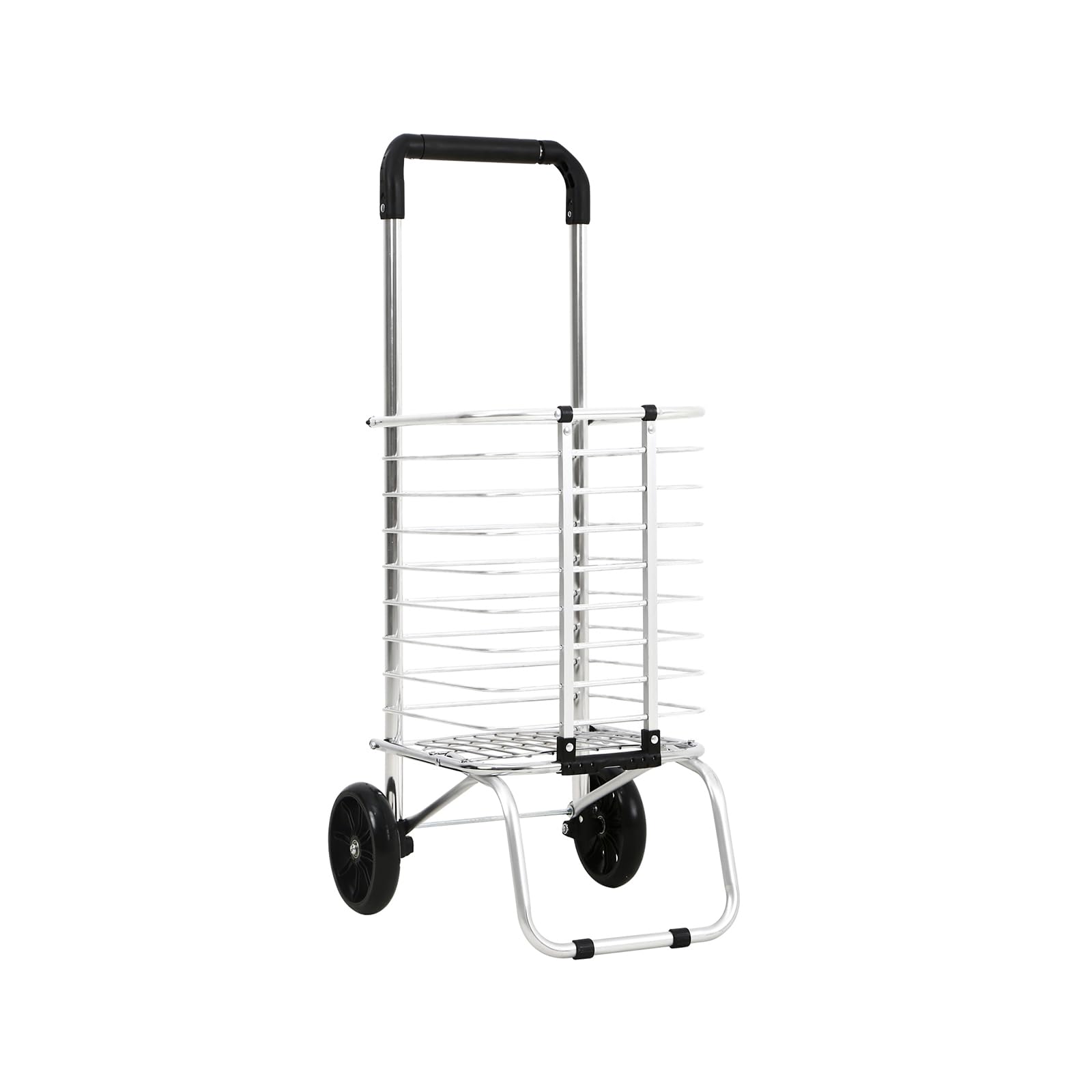 Panana Foldable Shopping Trolley Cart Grocery 2 Wheels Steel Grocery ...