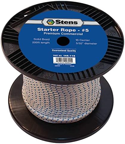 Amazon.com : Stens 145-604 Diamond Braid Starter Rope, Heavy-Duty Rope ...