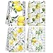 Amazon.com: Fanfanwin 4 Pcs Blue Yellow Lemon Dishcloth Blue Tiles ...
