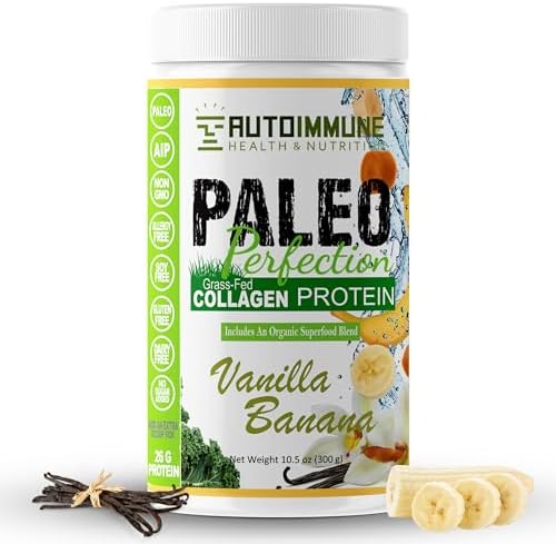 Amazon.com: Paleo Perfection Vanilla Banana Grass Fed Beef Collagen ...