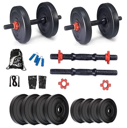Buy Bodyfit Dumbbell Set, Home Gym Set, Weight Plates, Adjustable New ...