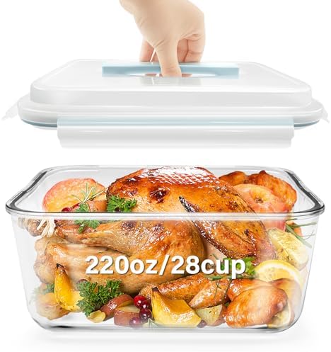 Amazon.com: PandPot XXXXX-Large Glass Handy Container with Locking Lid ...