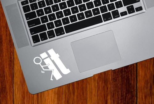 Amazon.com: F**K IT - Stick Figure Funny - Trackpad/Keyboard - Vinyl ...