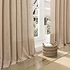 Amazon.com: Tan Brown Linen Curtains for Living Room 2 Panels Set 84 ...