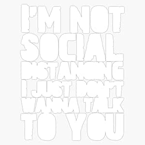 Amazon.com: Social distancing Decal Vinyl Bumper Sticker 5" : Automotive