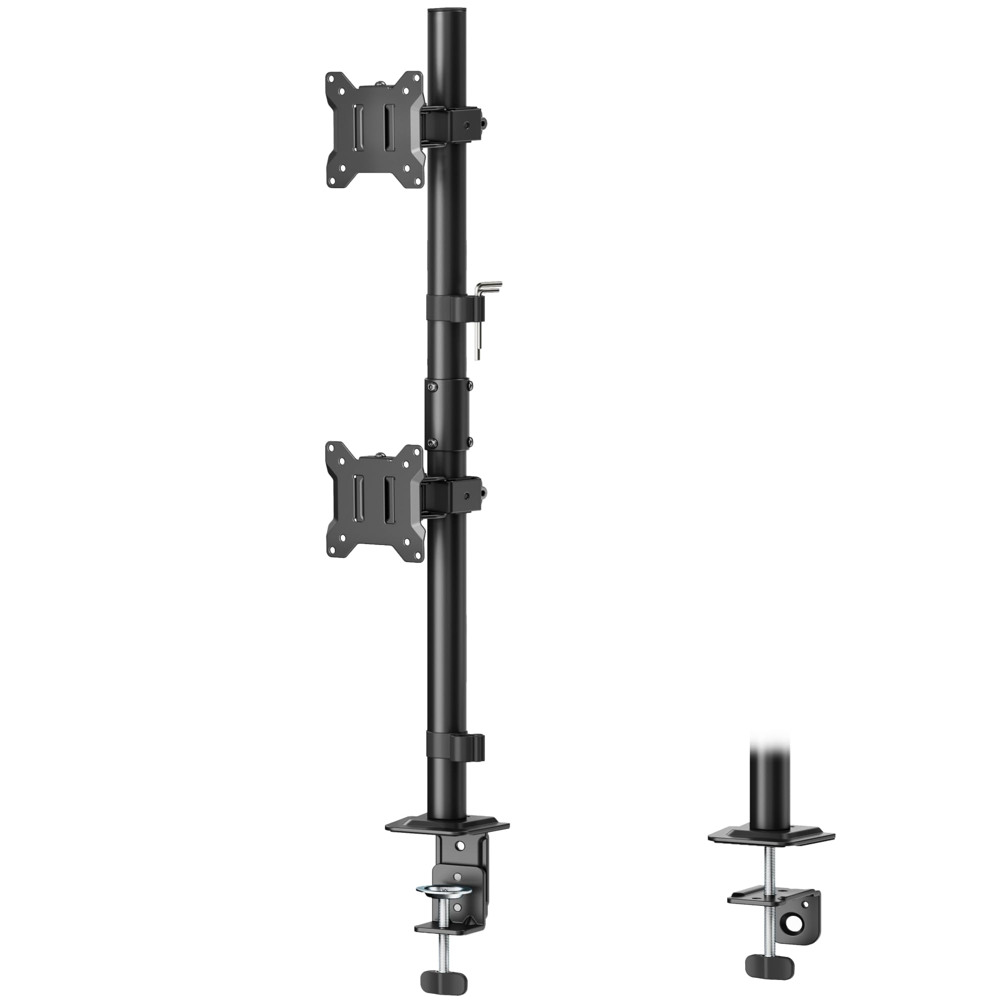 Snapklik.com : monTEK Stable Vertical Dual Monitor Mount, Stacked Desk ...