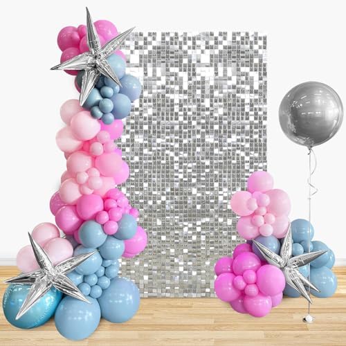Amazon.com : Shimmer Wall Backdrop Iridescent Backdrop 24Pcs Wall ...
